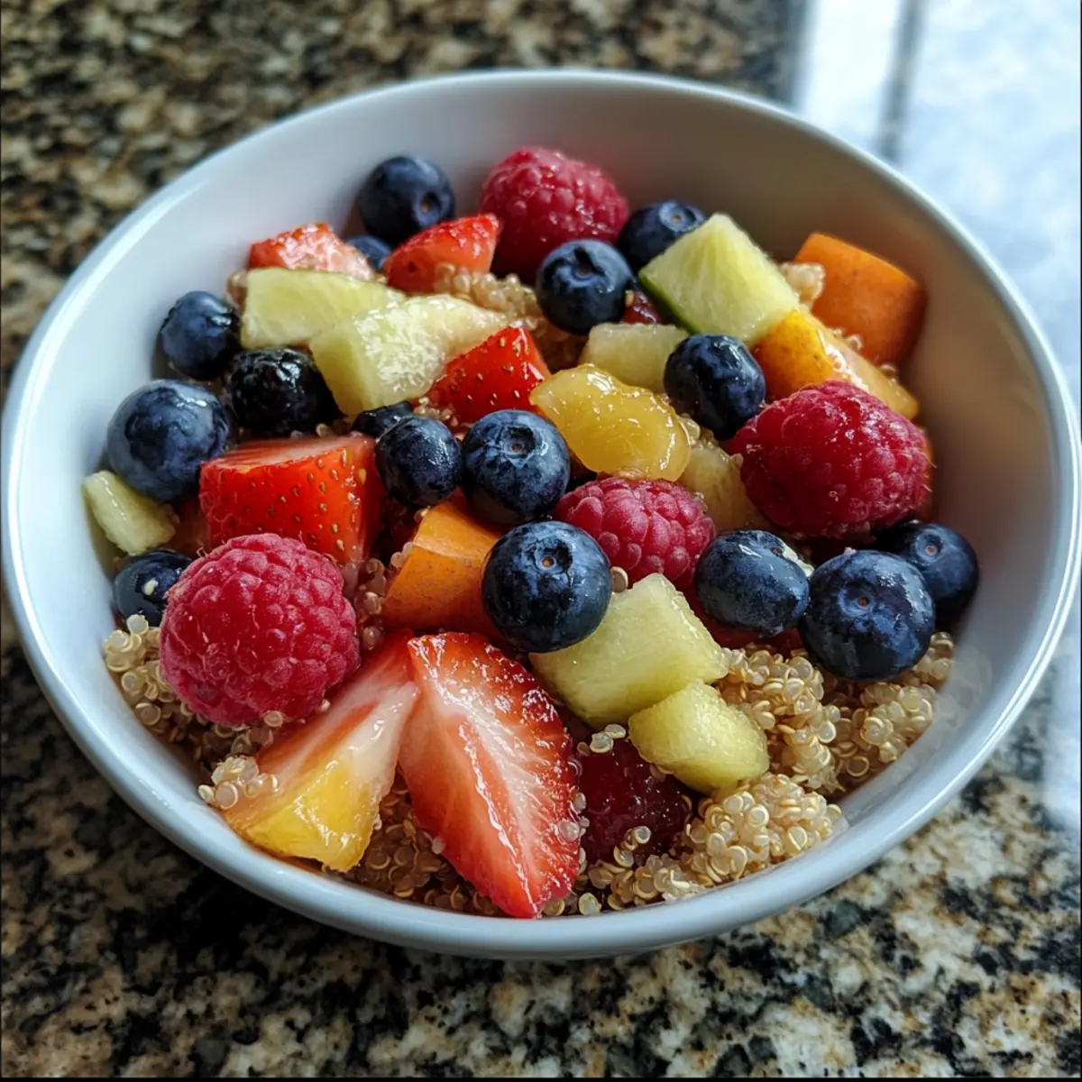 Easy Delicious Quinoa Fruit Breakfast Salad for Morning Energy